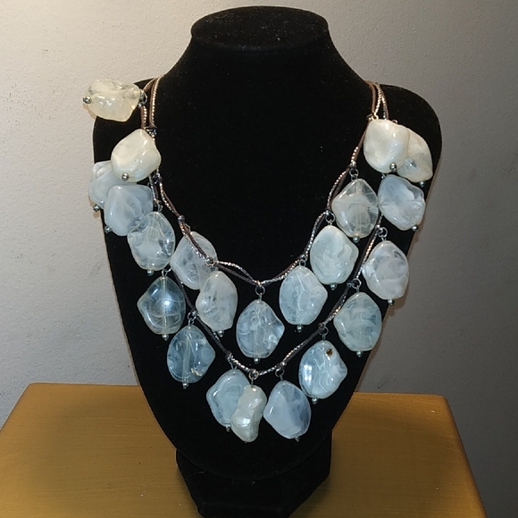 Jewelry | Elegant White Cloudy Stone Necklace | Poshmark